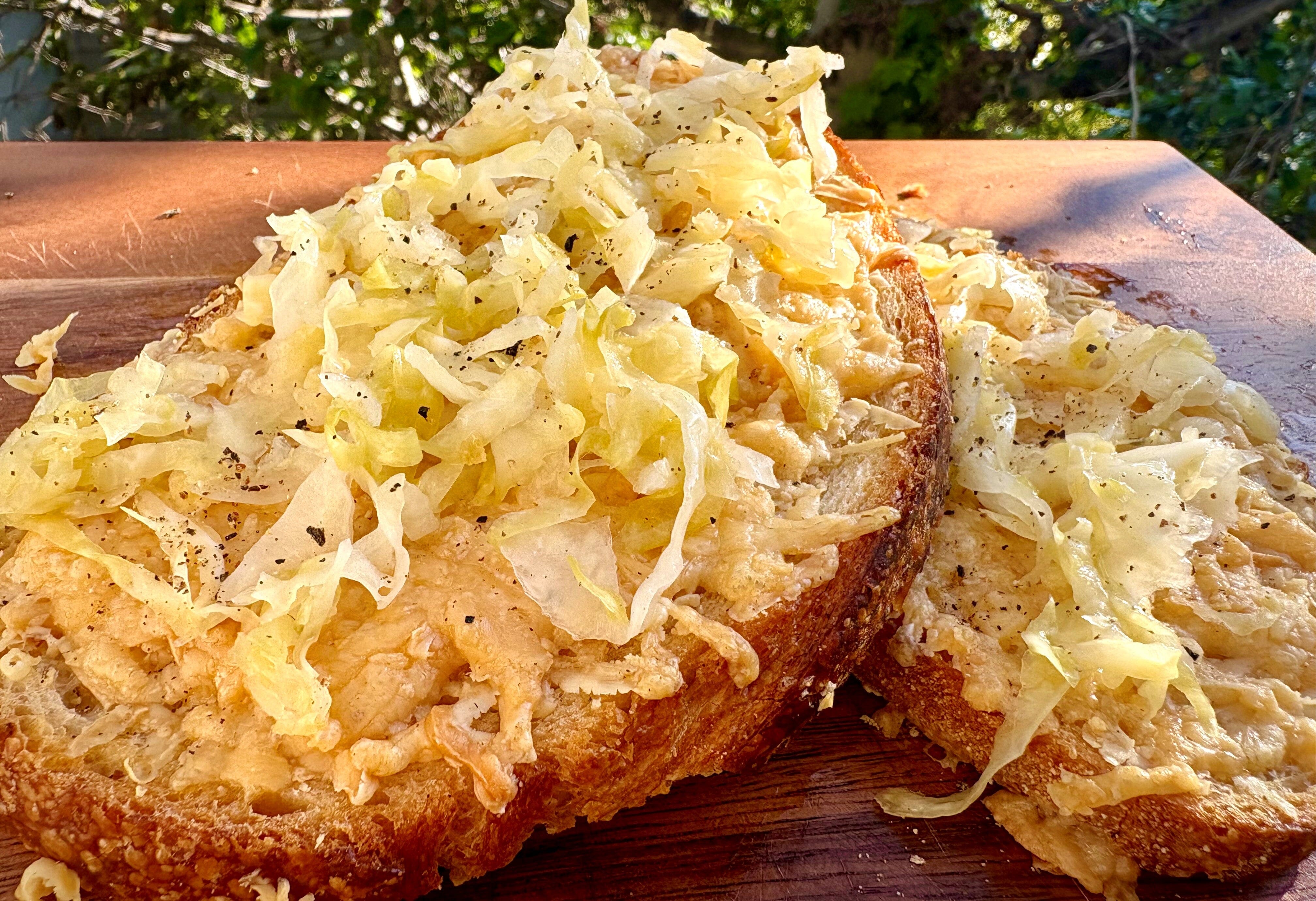 Toasted Cheese and Sauerkraut Sarnie – Dr. Cowan's Garden