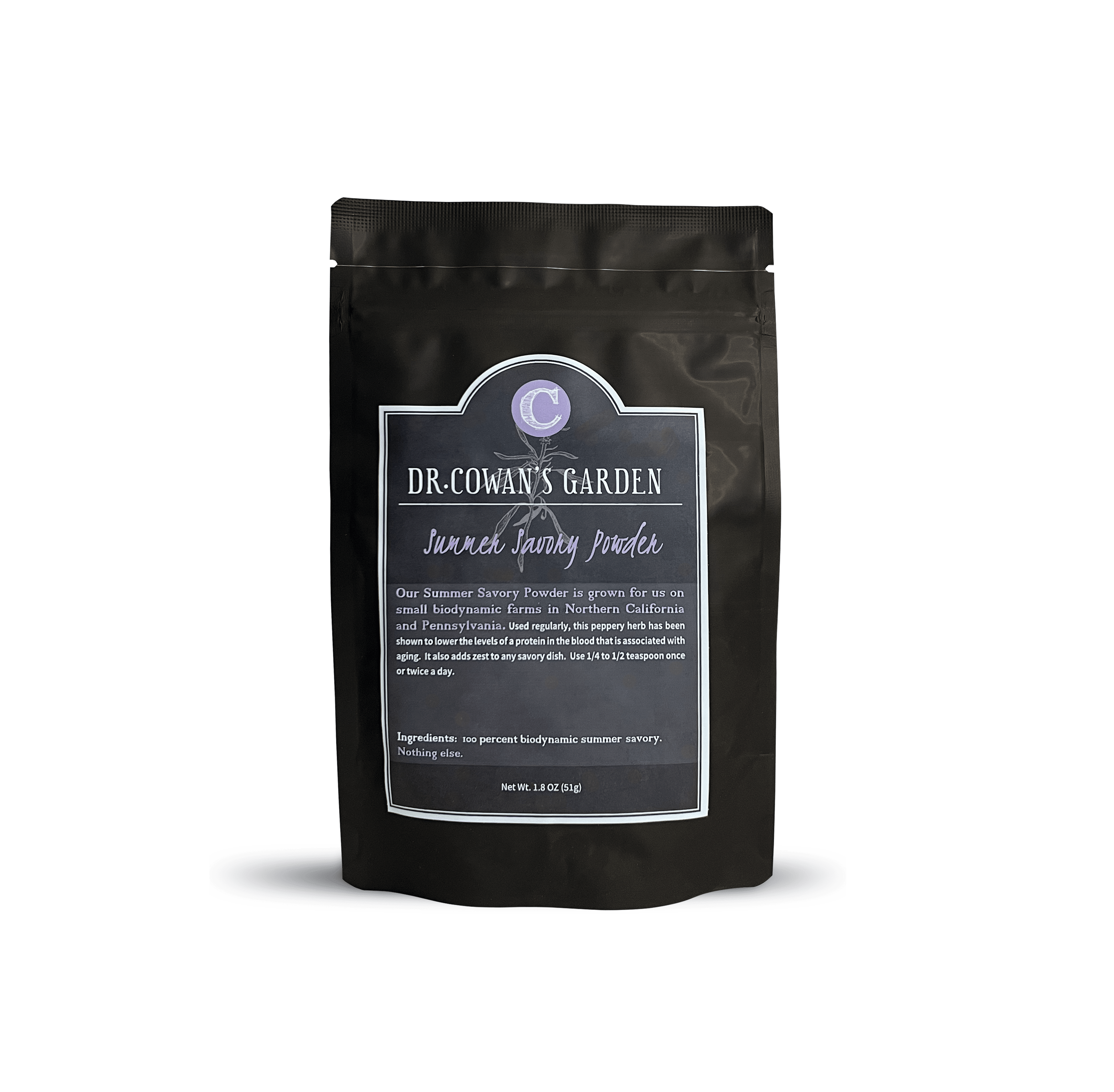 Summer Savory Powder, Dr. Cowan's Garden Organic Vegetable Powder